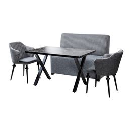 JVmoebel Essgruppe, Esszimmer Garnitur Bank Sofa Tisch 2x Sessel Eckbank Küchen Ess Gruppe