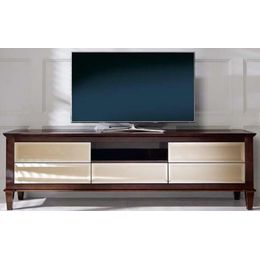 Casa Padrino TV-Schrank Luxus Neoklassik Fernsehschrank Braun 200 x 45 x H. 61 cm