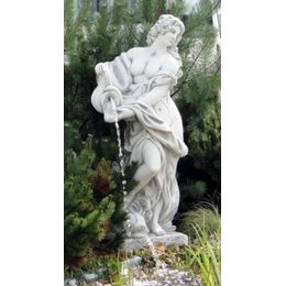 Casa Padrino Skulptur Jugendstil Wasserspeier Skulptur Frau mit Krug Grau 44 x 40 x H. 140 cm