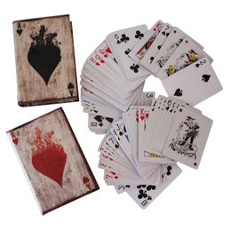 aubaho Spielesammlung, 2x Poker Karten Pokerkarten Kartenspiel Box Hülle Buchattrappe Antik-S
