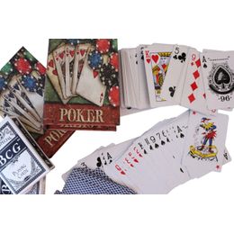 aubaho Spielesammlung, 2 Poker Karten Pokerkarten Kartenspiel Box Hülle Buchattrappe Antik-St