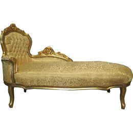 Casa Padrino Chaiselongue Barock Chaiselongue Gold Muster / Gold