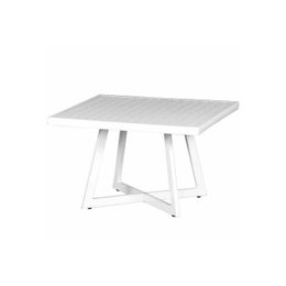 siena GARDEN Gartentisch Alexis Lounge Tisch 70x70cm Aluminium matt-weiß Gartentisch Tresentisc