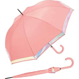Esprit Langregenschirm Damen Regenschirm mit Automatik Shiny Border