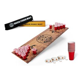 BeerBaller Spielmatte BeerBaller® Beer Pong Matte – Bier Pong für Unterwegs (Komplett Set)