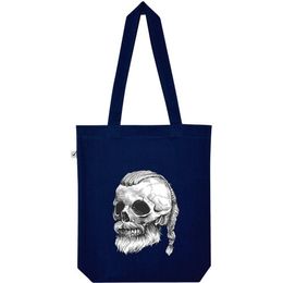 Youth Designz Tragetasche Viking Skull Totenkopf Jutebeutel Tasche Lange Henkel