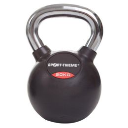 Sport-Thieme Kettlebell Kettlebell Gummiert mit glattem Chrom-Griff