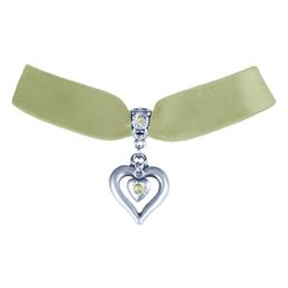 LUISIA® Collier Samt Kropfband Herz in Herz mit Swarovski® Elements (inkl. Schmuckbox)