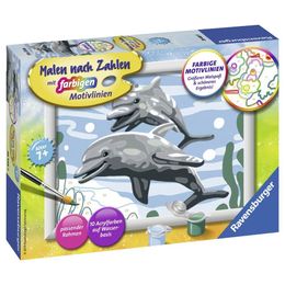 Ravensburger Malen nach Zahlen Classic Serie E Freundliche Delfine 28468