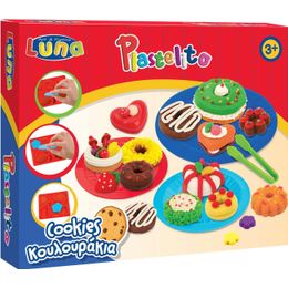 Diakakis Knetform-Set Cookies Gebäck mit Dosen Soft Knete Hohlformen