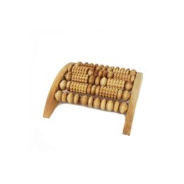mitienda Massagegerät Fußmassage Gerät mit Rollen aus Holz rechteckig