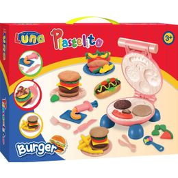 Diakakis Knetform-Set Burger Fast Food 10 Knetstangen Soft Knete Presse
