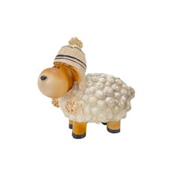 Online-Fuchs Gartenfigur Schaf mit Bommelmütze NATUR Tiere groß klein Deko Tierfiguren