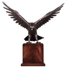 Casa Padrino Dekofigur Casa Padrino Luxus Deko Skulptur Adler Bronze / Braun 40 x 20 x H. 37 cm