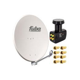 FUBA FUBA DAL 800 G Satellitenantenne Alu Grau LNB Quad 8x F-Stecker SAT-Antenne