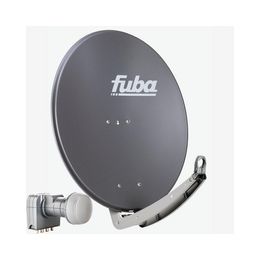 FUBA FUBA Antenne 74x84 cm Alu Anthrazit DAA 780 A DEK 417 Quad LNB SAT-Antenne