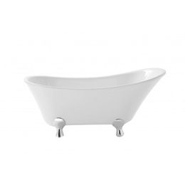 Casa Padrino Badewanne Art Deco Badewanne freistehend Weiß Modell He-Gra 1550mm