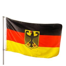 PHENO FLAGS Flagge Recycelte Premium Deutschland Flagge mit Adler 90 x 150 cm Deutsche Fahne (Hissflagge für Fahnenmast)