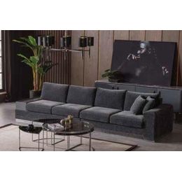 JVmoebel Sofa Großer schwarzer Viersitzer Sofa Luxus Couch Wohnzimmermöbel
