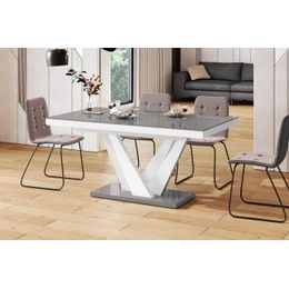 designimpex Esstisch Design Esstisch Tisch HEV-111 ausziehbar 160 bis 256 cm