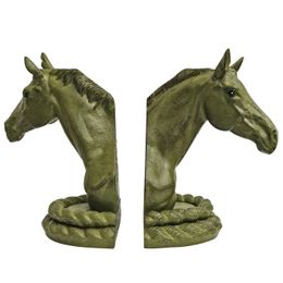 aubaho Buchstütze 2 Buchstützen Buchständer Pferd Statue Figur Skulptur Eisen 24