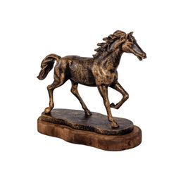 aubaho Dekofigur Eisenfigur Pferd Tier Figur Skulptur Eisen Antik-Stil 24cm