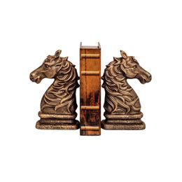 aubaho Buchstütze 2 Buchstützen Buchständer Pferd Figur Skulptur Eisen 24cm Antik-Stil