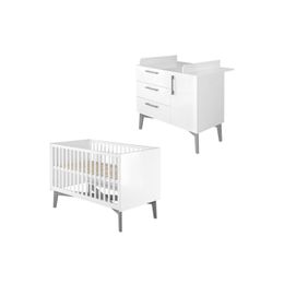 Roba® Babyzimmer-Komplettset Mika weiß