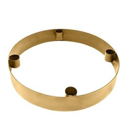 LaLe Living Adventskranz Ring-Kerzenständer "Onyx" in Schwarz und Gold matt