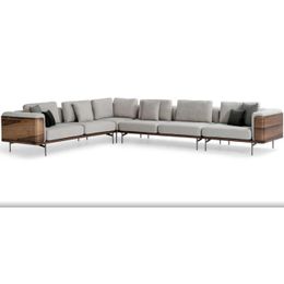 JVmoebel Ecksofa Wohnzimmer Ecksofa L-form Holz Modernen mit Luxus Design