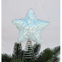 Kaemingk Christbaumspitze Christbaumspitze Stern Metall 18 x 14 cm Glitzer Weihnachtsbaum Spitze