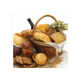 Wallario Memoboard Brot und Brötchen im eleganten Korb