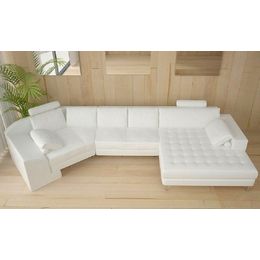 JVmoebel Ecksofa Designer Wohnzimmer Ecksofa Couch Polster Sitz Ecke Ledercouchen xxl