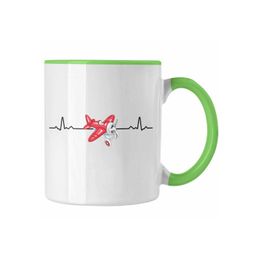 Trendation Tasse Pilot Tasse Herzschlag Geschenk Bester pilot Sprüche