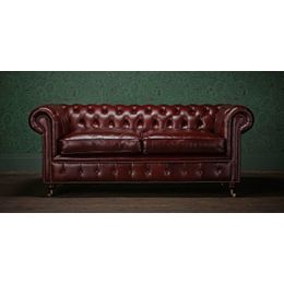 JVmoebel 2-Sitzer Chesterfield Design Luxus Polster Sofa Couch Sitz Garnitur Leder #Z5