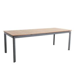 MwH Gartentisch MwH Alutapo Dining Tisch Aluminium/Teak (1)