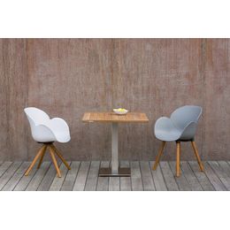 Niehoff GARDEN Gartentisch Niehoff Bistro Tisch Edelstahl Teak 68x68