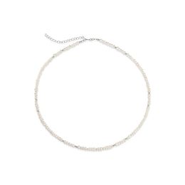 Materia Collier Damen Perlenkette Creme Silber längenverstellbar CO-53