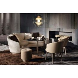 JVmoebel Wohnzimmer-Set, Design Sofa Couch Polster Sitz Garnitur Samt 3+1+1 Tisch Hocker Set