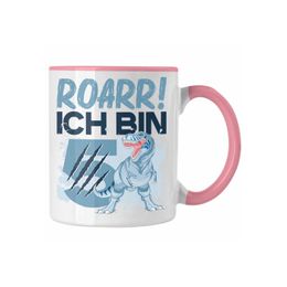 Trendation Tasse Roarr Ich Bin 5 Geschenk 5er Geburtstag Geschenkidee Jungs Dinosaurier