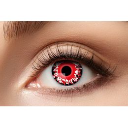 Eyecatcher Farblinsen Lava Kontaktlinsen. Rot Weiße Farblinsen.
