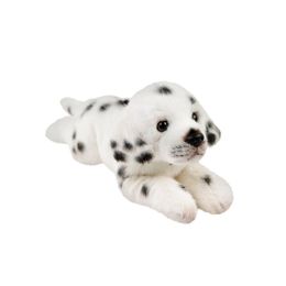 Teddys Rothenburg Kuscheltier Dalmatiner liegend 28 cm Hund Plüschhund weiß mit Punkten