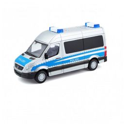 Bburago Modellauto Mercedes Sprinter Polizei (silber-blau)