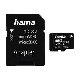 Hama microSDXC 64GB Class 10 UHS-I + Adapter/Mobile (00108075) Speicherkarte