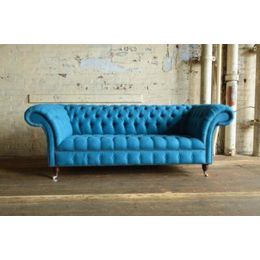 JVmoebel 3-Sitzer Luxus Klasse Chesterfield 3 Sitzer Couch Polster Textil Couchen Stoff