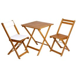 BURI Sitzgruppe Balkon-Set 3-tlg. Sitzgarnitur Gartenmöbel Balkonmöbel Klapptisch