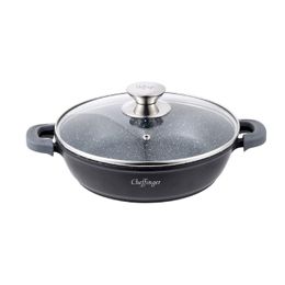 Cheffinger Kochtopf Kochtopf Servierpfanne Schmorpfanne Induktion Ø36cm Alu