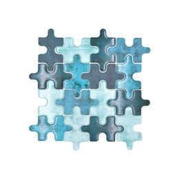Mosani Mosaikfliesen Glasmosaik Mosaikfliese Puzzle türkis blau grün