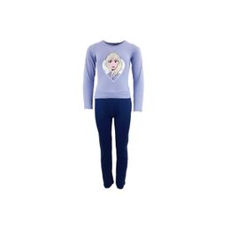 Disney Frozen Schlafanzug Disney Die Eiskönigin Elsa Kinder Pyjama Gr. 122 bis 128