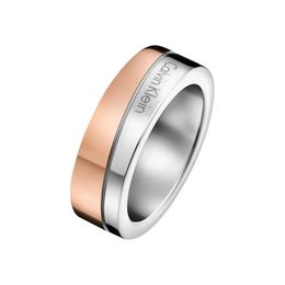 LeNoSa Fingerring CK Damen Ring Edelstahl Silber Rosegold Größe 50 (15